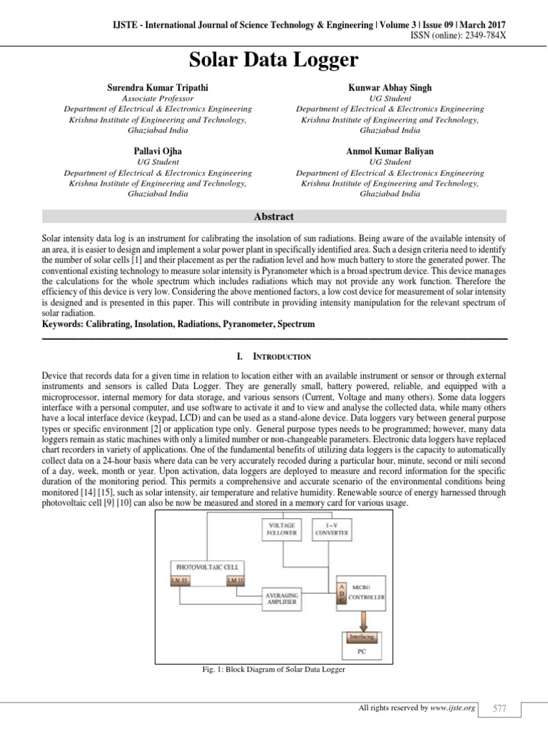 Solar Data Logger | PDF | Hvac | Electrical Engineering