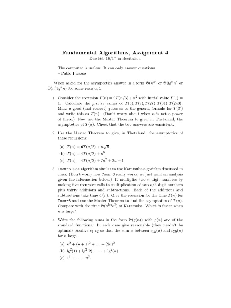 Fundamental Algorithms, Assignment 4: A B A B | PDF