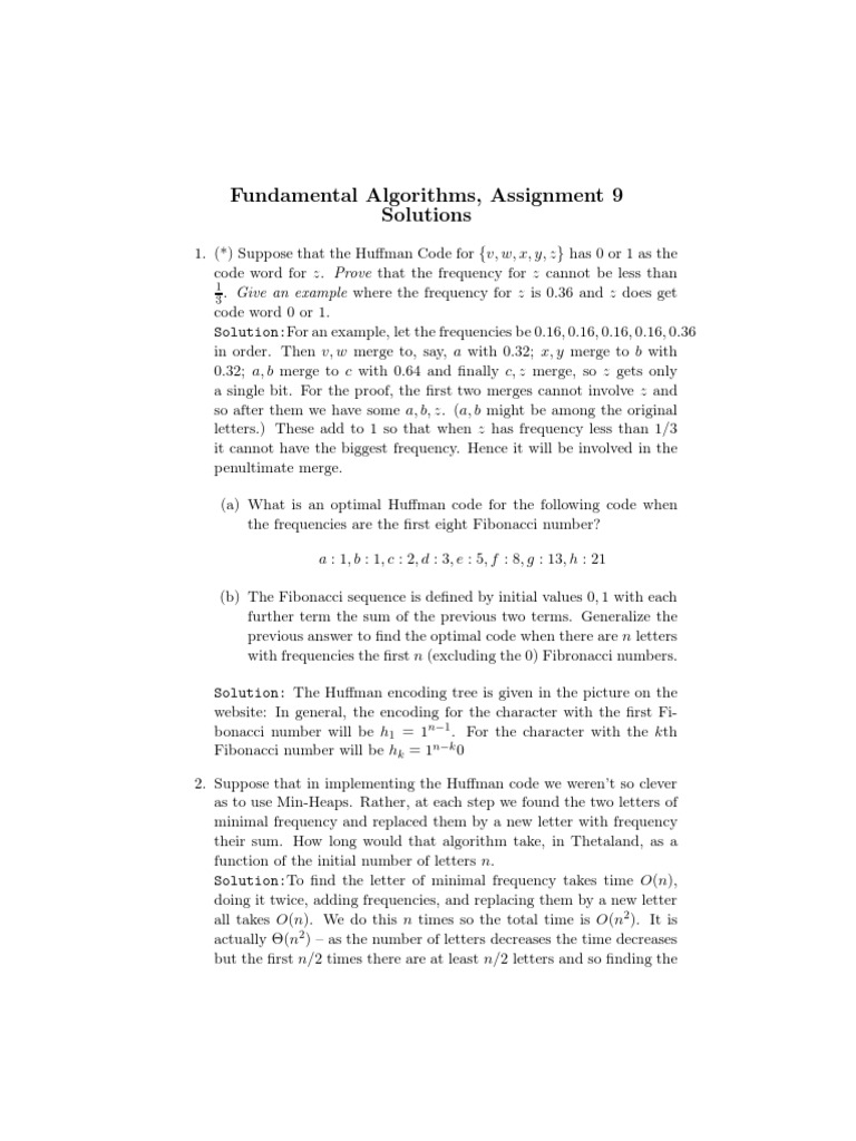 Fundamental Algorithms, Assignment 9 Solutions | PDF | Vertex (Graph Theory) | Applied Mathematics