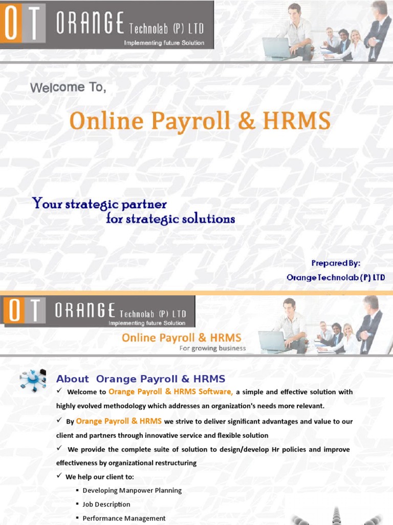 An Overview of the Orange Payroll & HRMS Software Solution | PDF ...