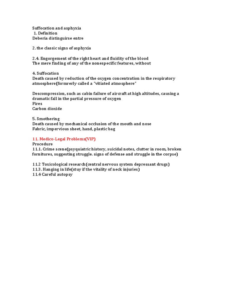 Suffocation and Asphyxia | PDF | Social Science | Science & Mathematics
