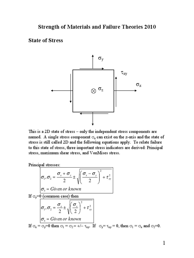 Strength of Materials and Failure Theories | PDF | Yield (Engineering ...
