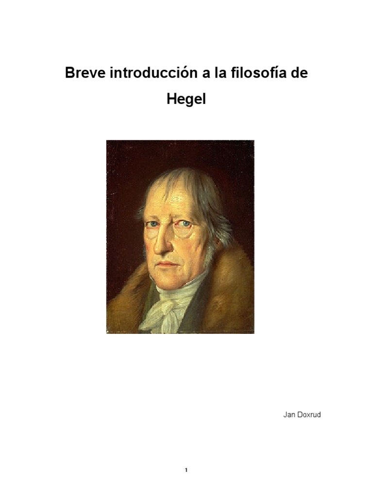 Hegel Introducción PDF | PDF | Georg Wilhelm Friedrich Hegel | Immanuel Kant