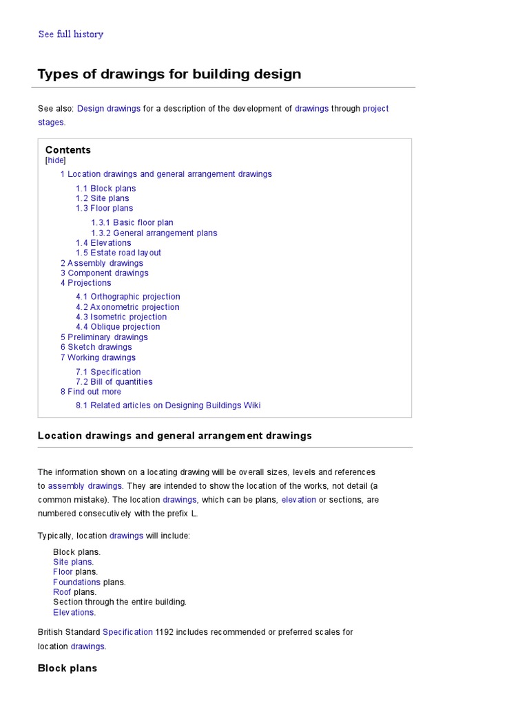 Building Design Drawing Types | PDF | Specification (Technical Standard ...