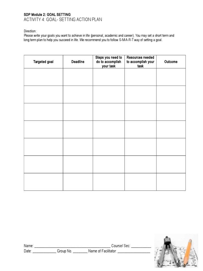 Activity 4: Goal-Setting Action Plan | PDF | Career & Growth | Art