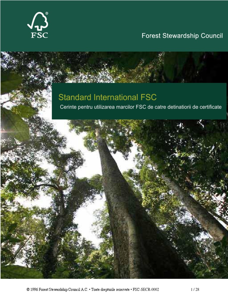 FSC STD 50 001 V1 2 Standard Marca Inregistrata FSC | PDF