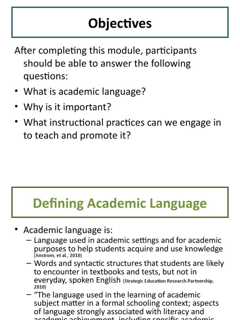 Academic Language | PDF | Word | Verb