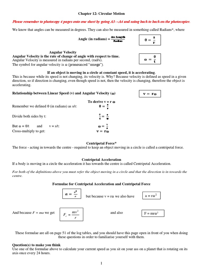 Circular Motion | PDF | Orbit | Acceleration