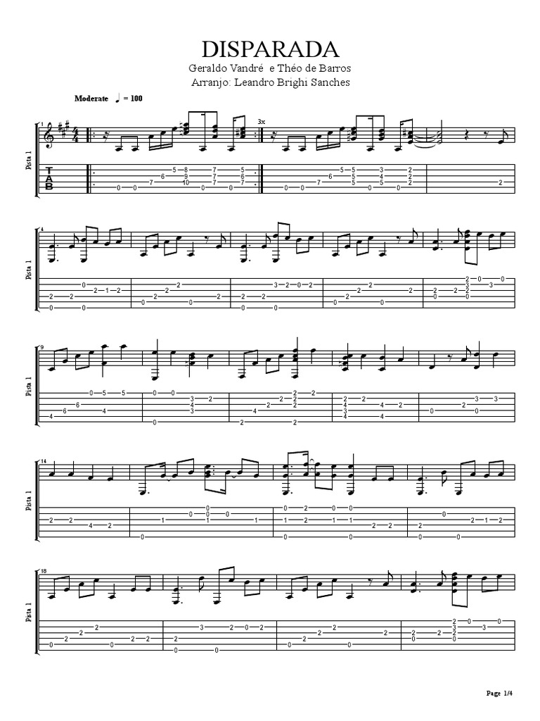 Disparada Partitura | PDF