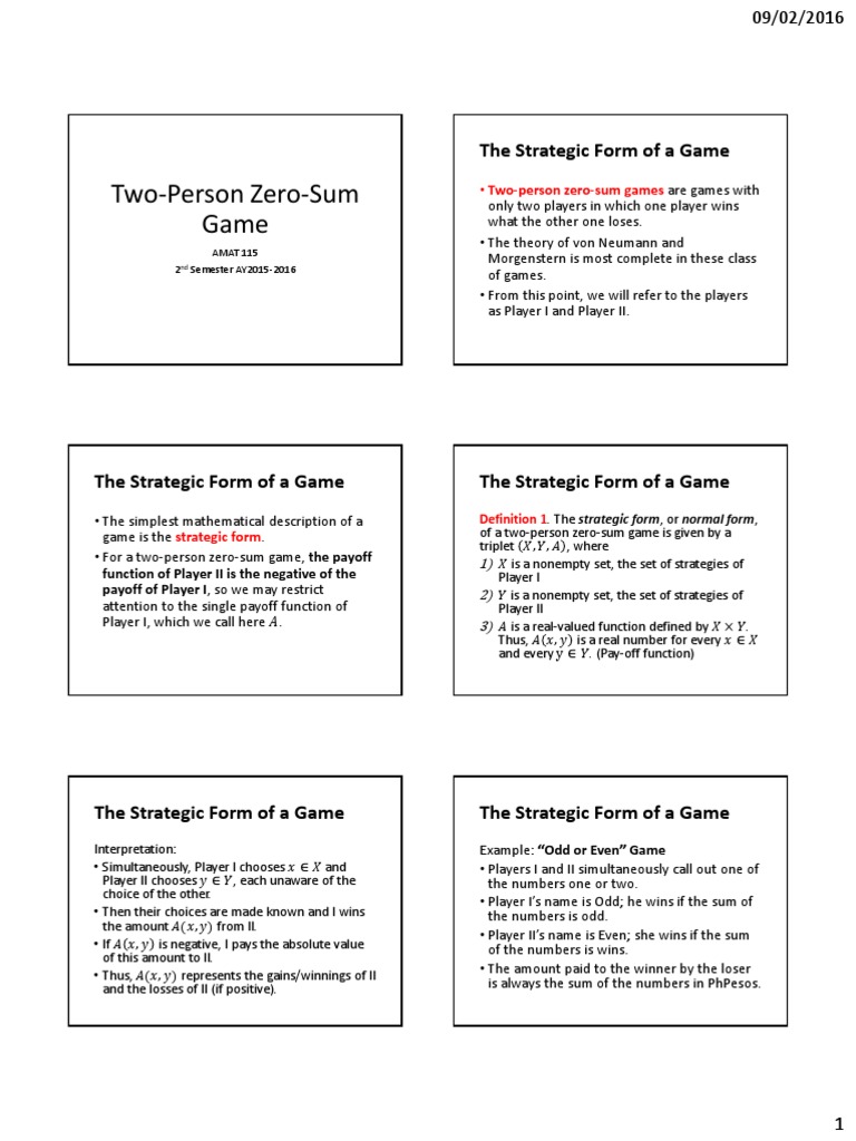 Two-Person Zero-Sum Game (Part 1) | Maxima And Minima | Game Theory