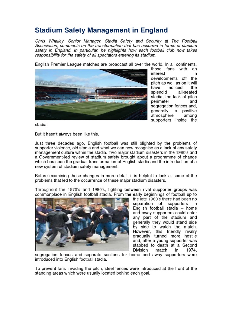 Stadium Safety Management in England | PDF | Stadium | Safety