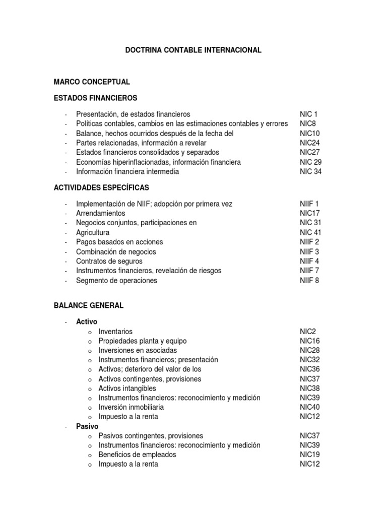 Doctrina Contable Internacional | PDF | normas internacionales de INFORMACION FINANCIERA | Business