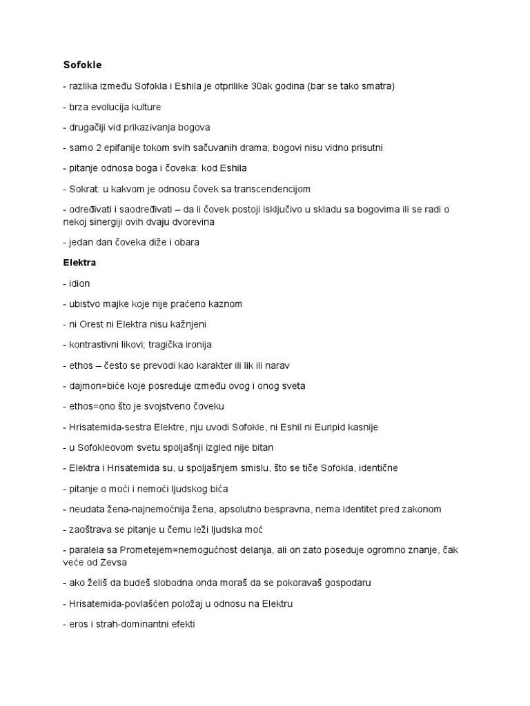 Sofokle - Elektra I Antigona | PDF