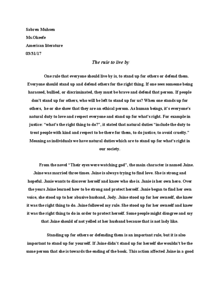 The Importance of Standing Up for Others | PDF | Social Science
