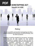 RA 4200: Anti-Wiretapping Law Overview | PDF | Crime & Violence | Crime ...