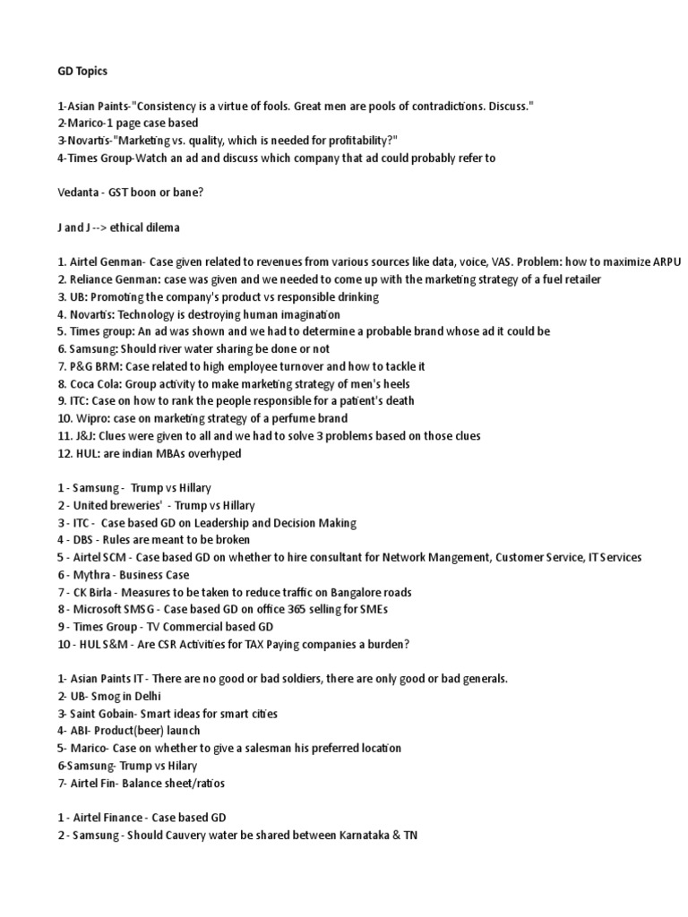 GD Topics-1 | PDF | Advertising | Brand