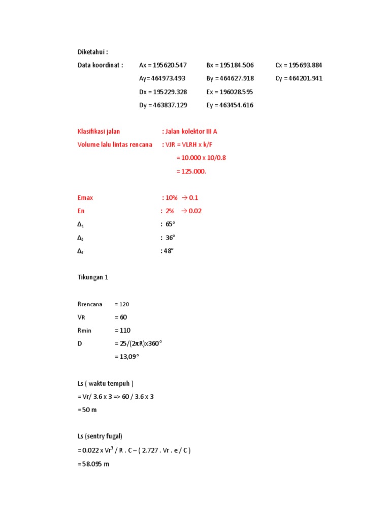 Klasifikasi Jalan: Jalan Kolektor III A Volume Lalu Lintas Rencana: VJR ...