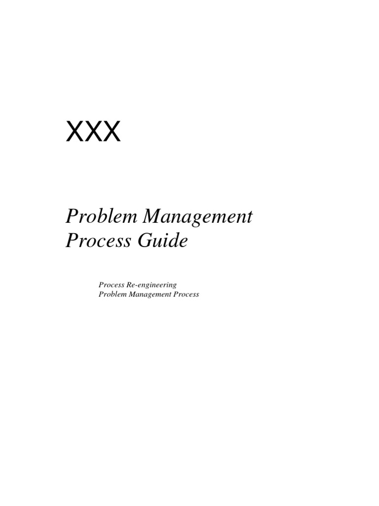 Sample Process Guide - Problem Management | PDF | Incident Management ...