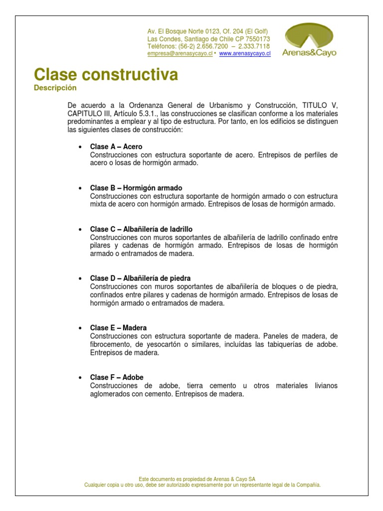 Clasificación de Construcciones | PDF | Hormigón | edificio