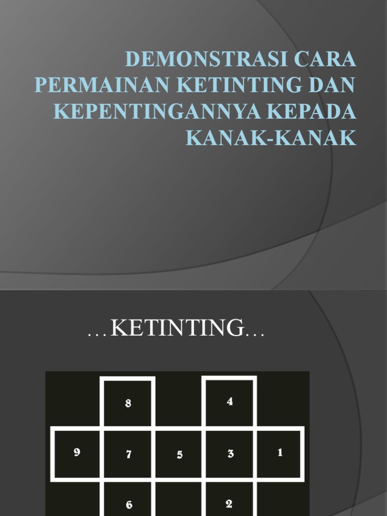 Demonstrasi Cara Permainan Ketinting Dan Kepentingannya Kepada Kanak ...