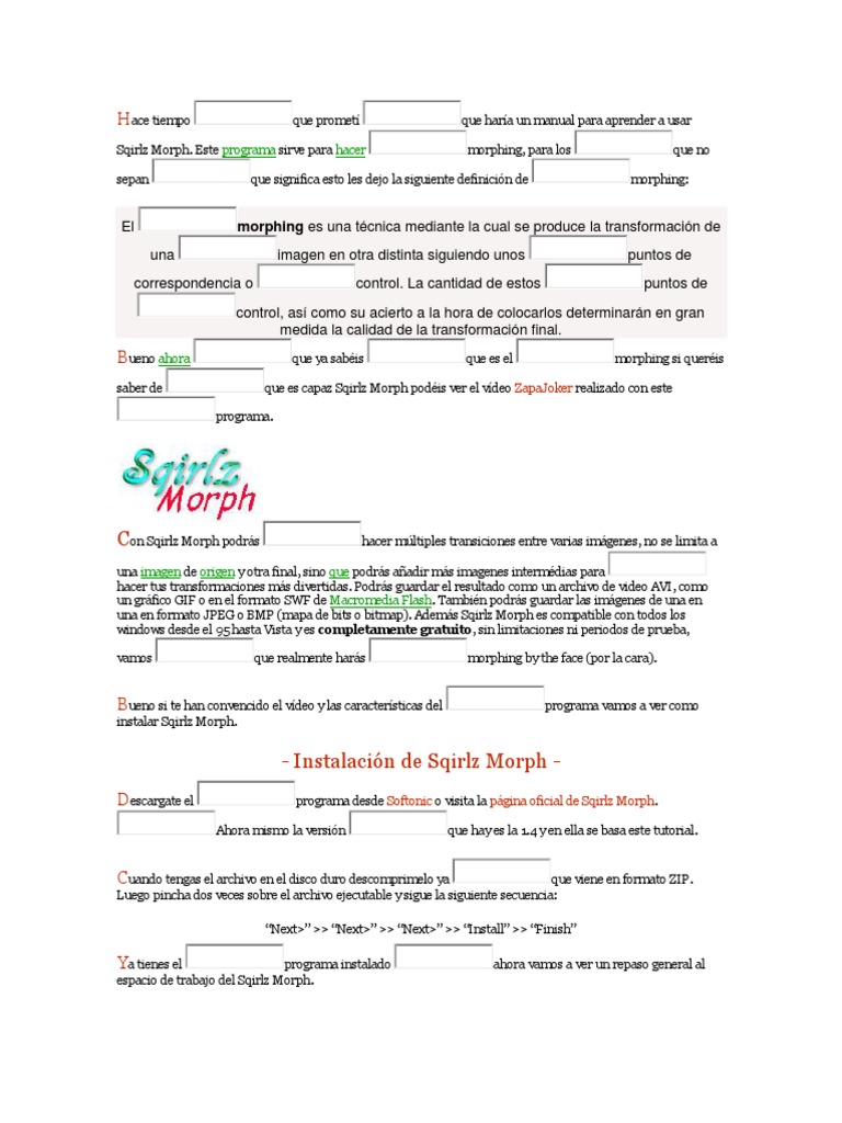 Guía Completa para Usar Sqirlz Morph | PDF | Imagen | Animación