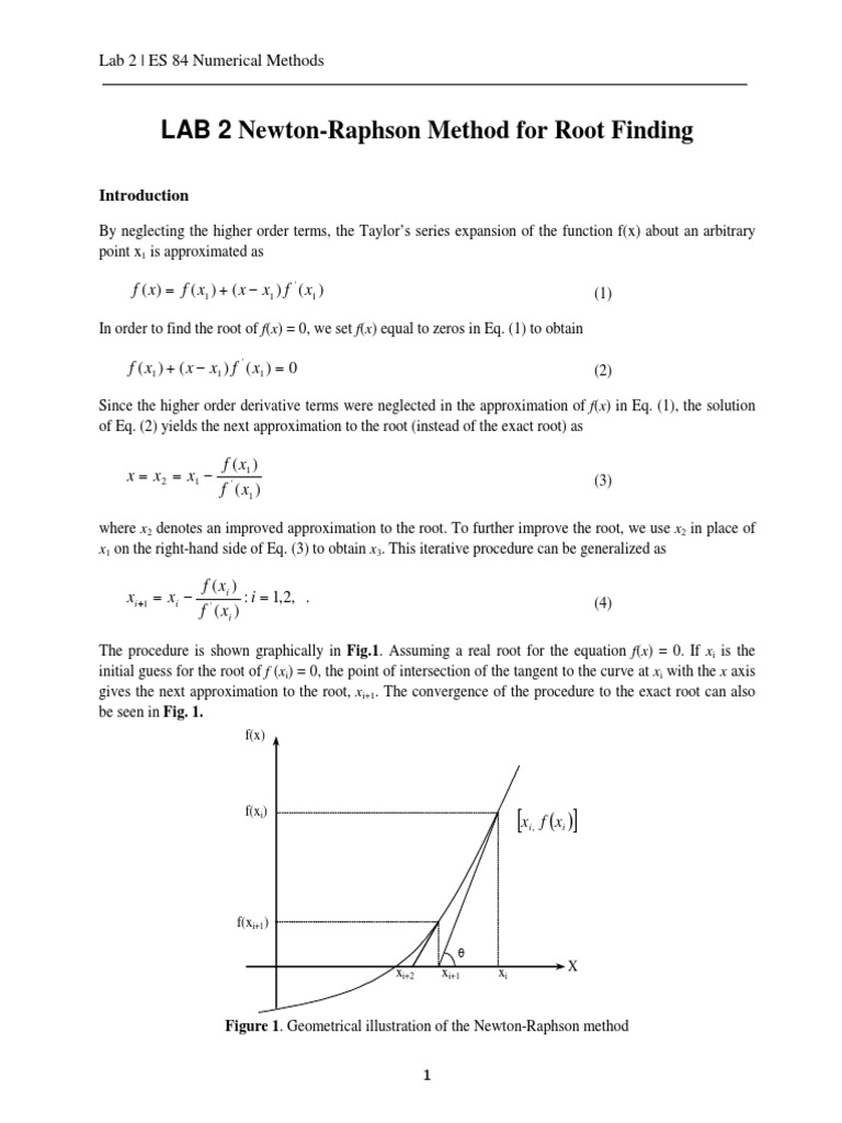 LAB 2 Newton-Raphson Method | PDF | Computational Science | Numerical Analysis