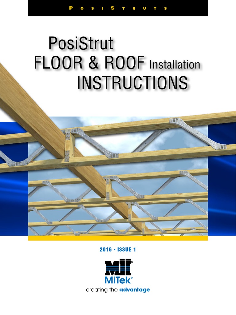 PosiStrut Floor and Roof Installation Instructions | Truss | Framing ...