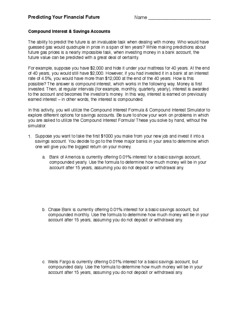 Compound Interest | PDF | Interest | Debt