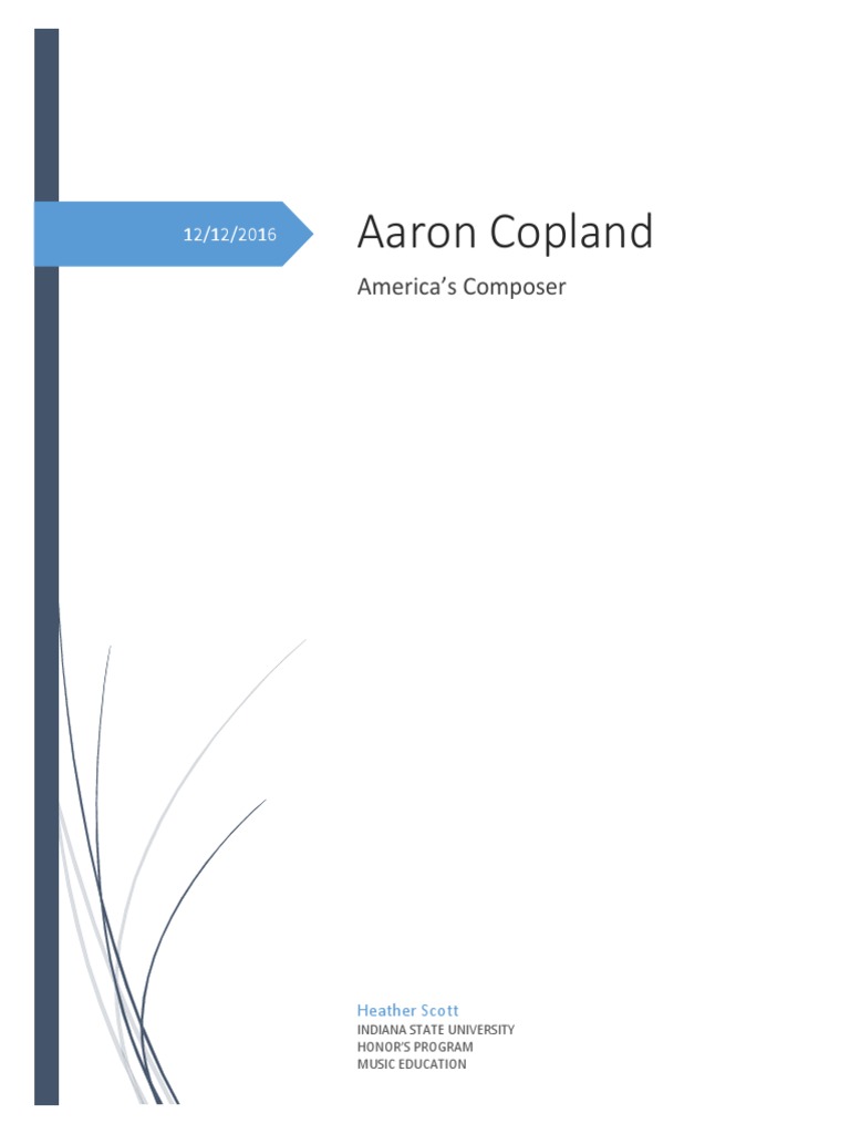 Copland Paper | PDF | Jazz | Folk Music