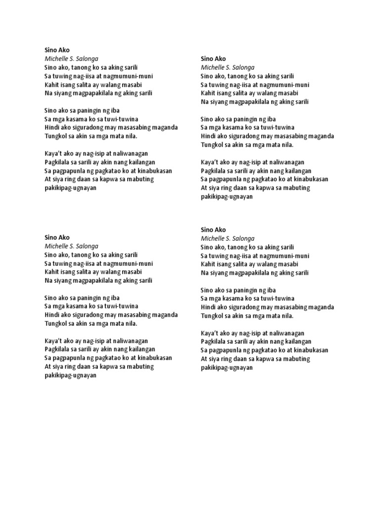Sino Ako | PDF