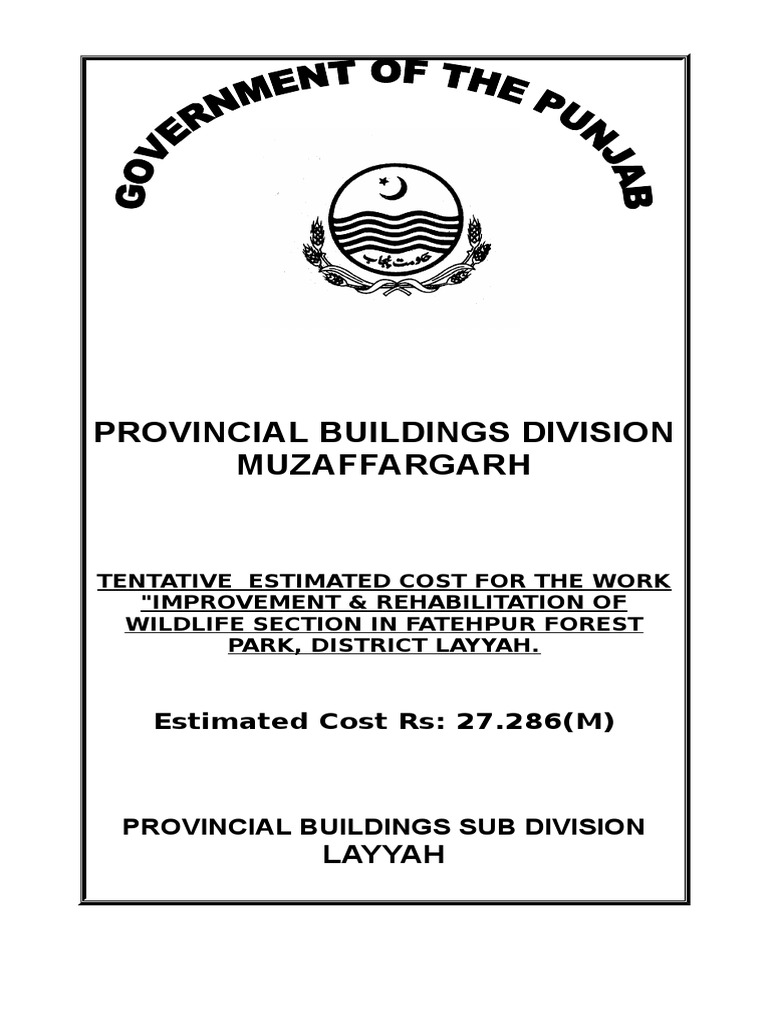 Provincial Buildings Division Muzaffargarh: Layyah | PDF