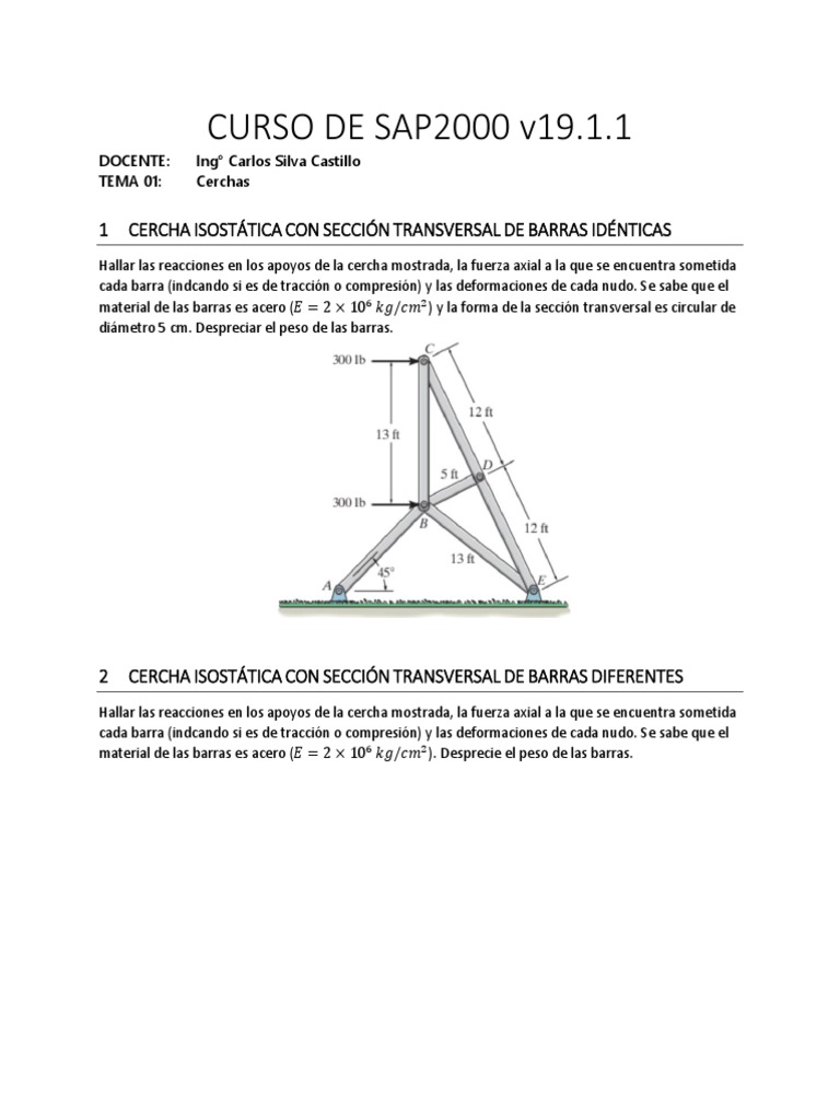 Curso de Sap2000 v19.1 | Descargar gratis PDF | Braguero | Mecanica clasica