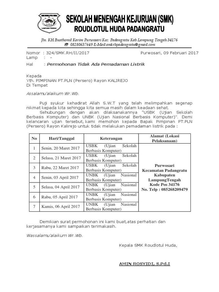 Contoh Mou PLN | PDF
