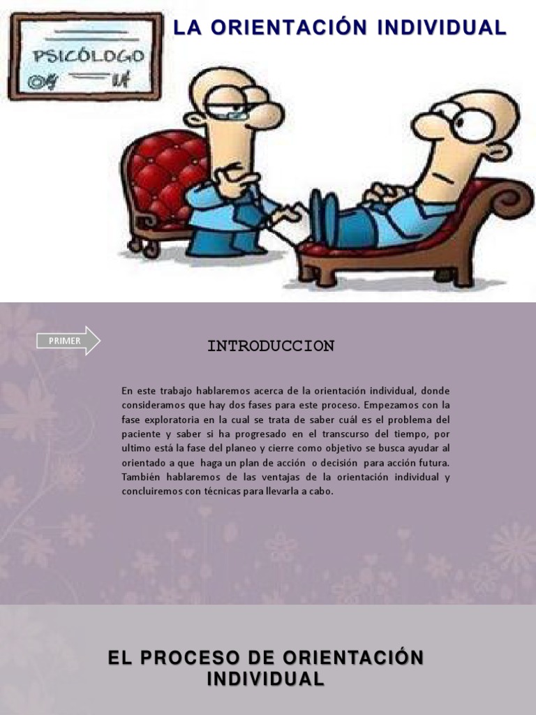 Orientacion Individual | PDF | Evaluación | Información