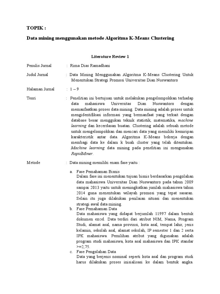 Tugas Literature Review | PDF