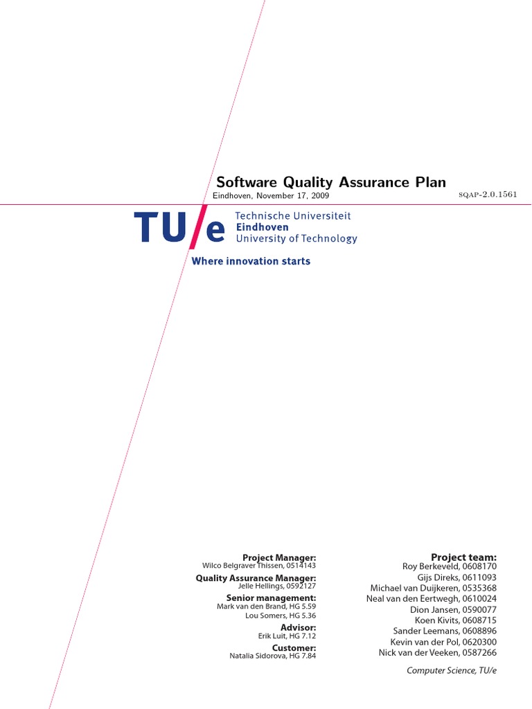Software Quality Assurance Plan PDF | PDF | Software | Design