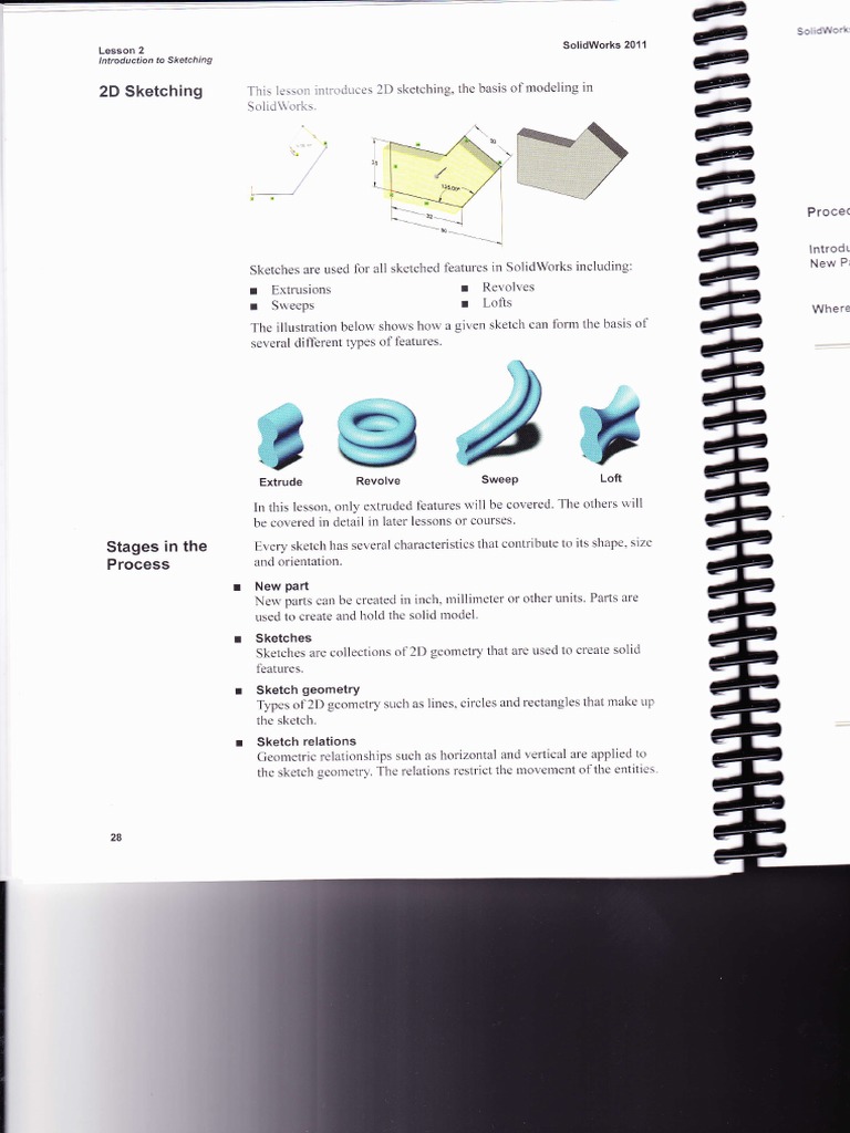 solidworks note.pdf | Rectangle | Extrusion