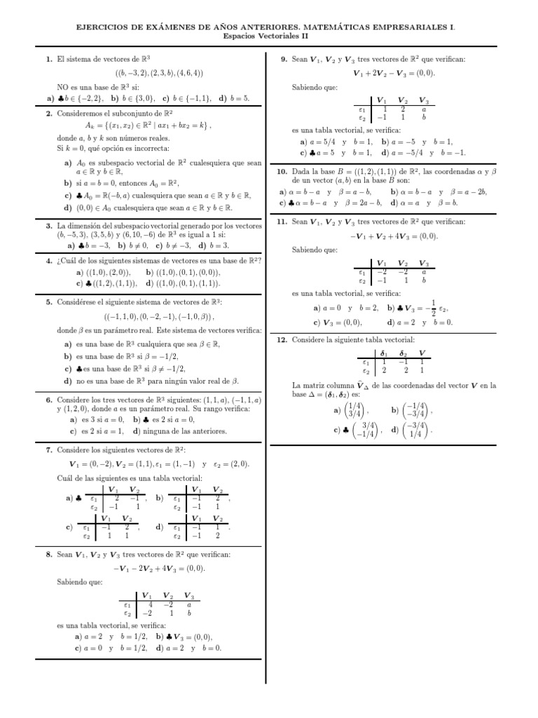 Ejercicios Vectores UNED | PDF | Espacio vectorial | Vector Euclidiano