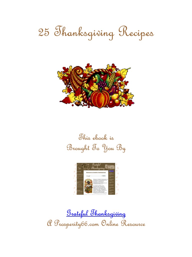 25 Free Thanksgiving Recipes | PDF | Teaspoon | Cakes