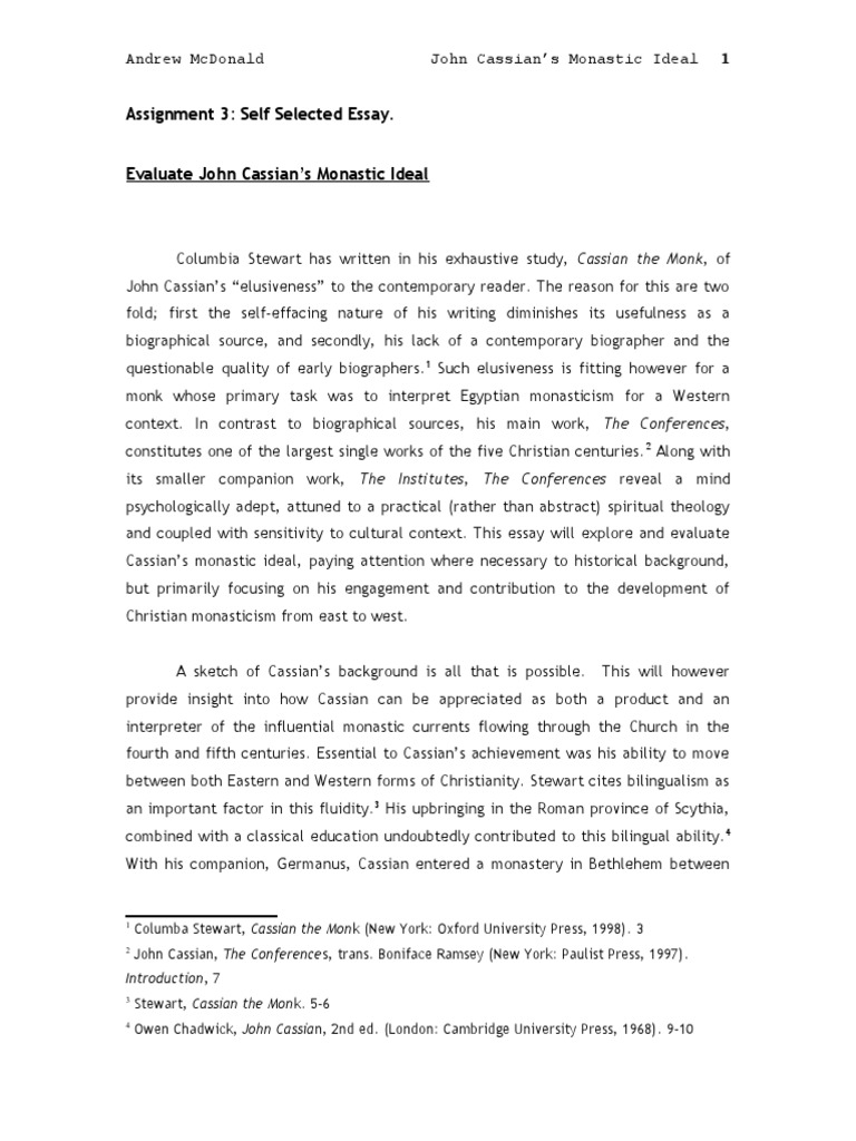 John Cassian | PDF | Christian Monasticism | Monasticism