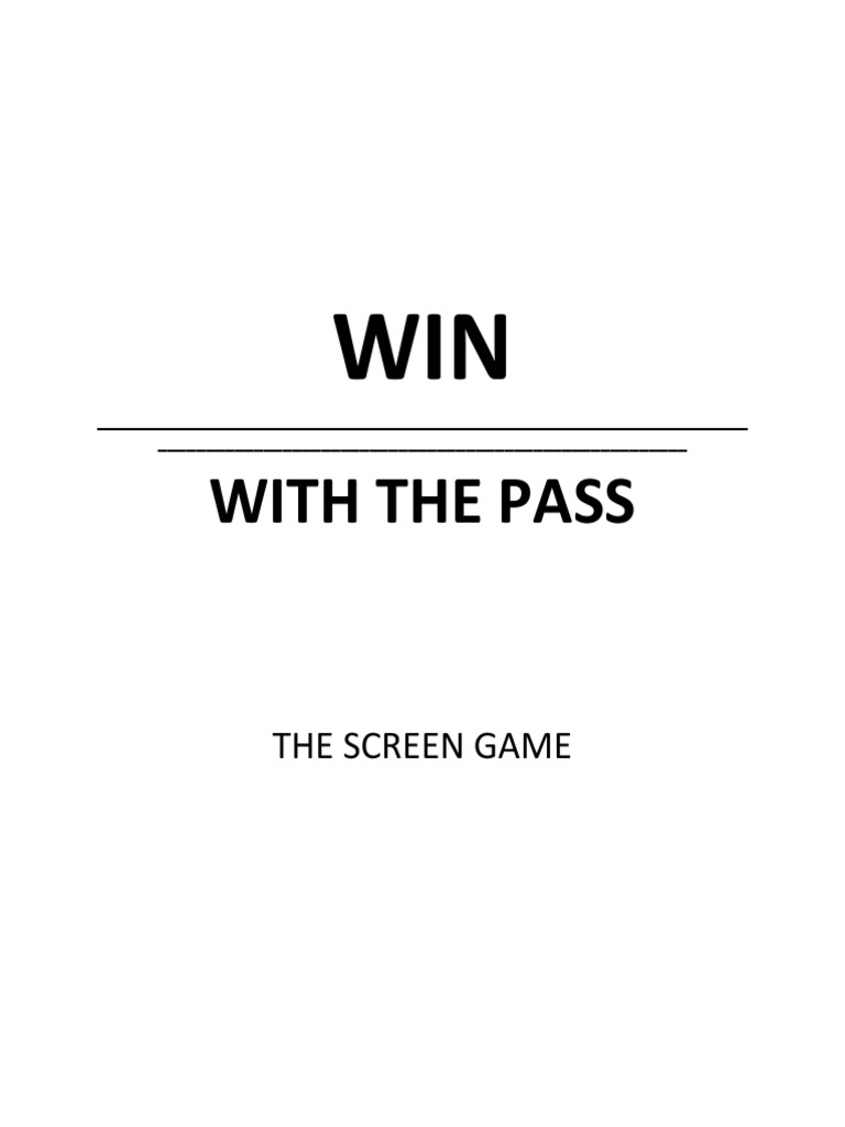 Winning Strategies for Screen Passes | PDF | National Football League ...
