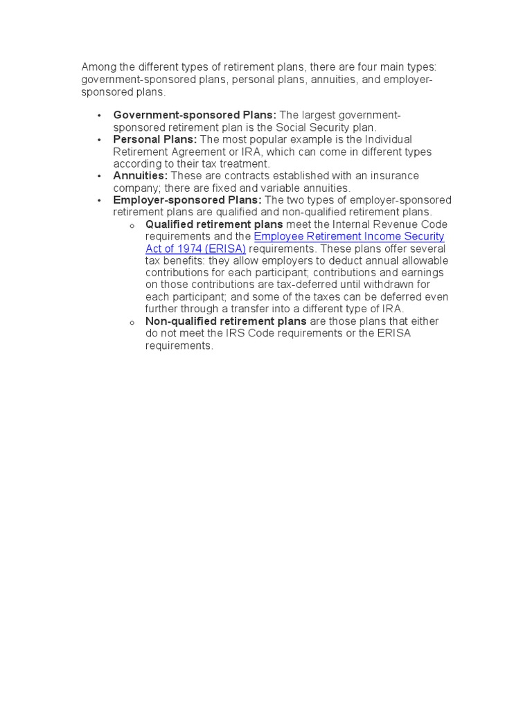 Understanding Retirement Plans | PDF