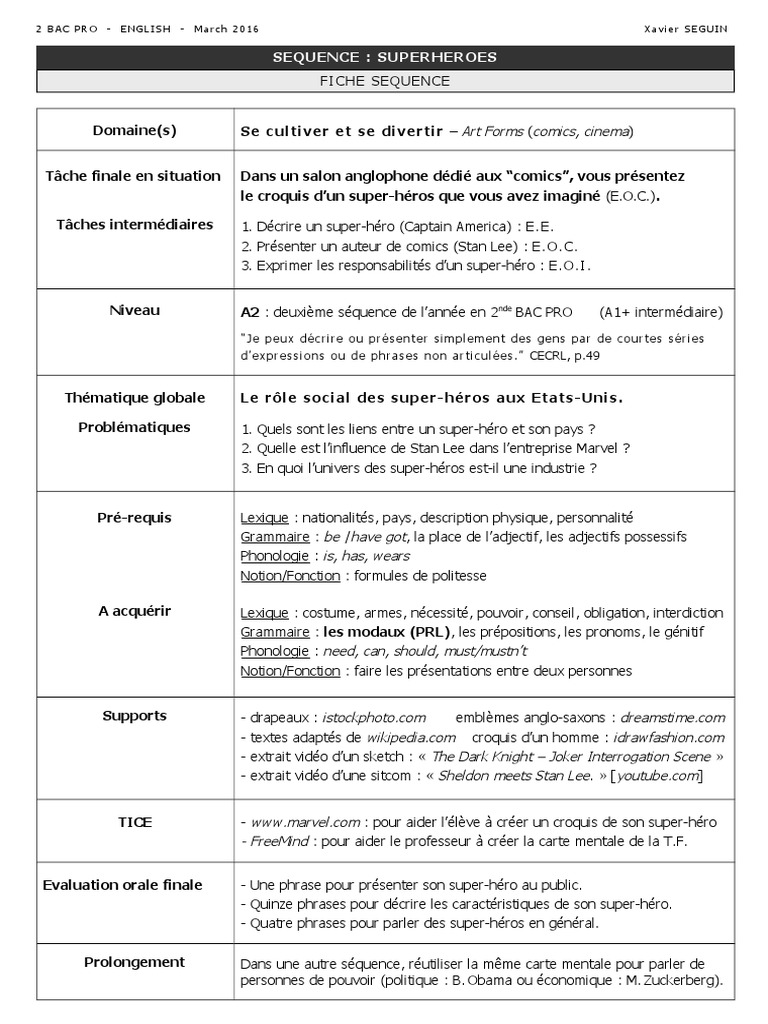 Sequence Superheroes | PDF | DC Comics | Marvel Comics