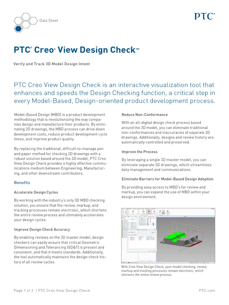 PTC Creo View Design Check Datasheet | Download Free PDF | New Product ...