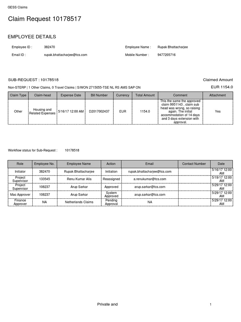 Claims Report | PDF | Business