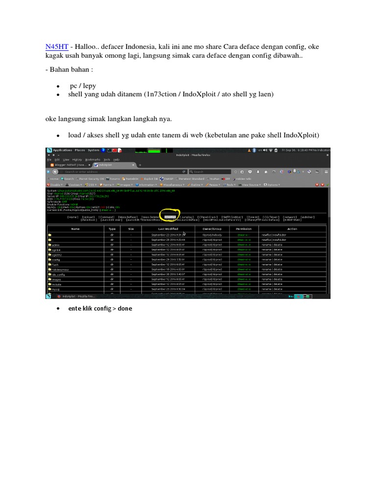 Cara Deface Dengan Config | PDF