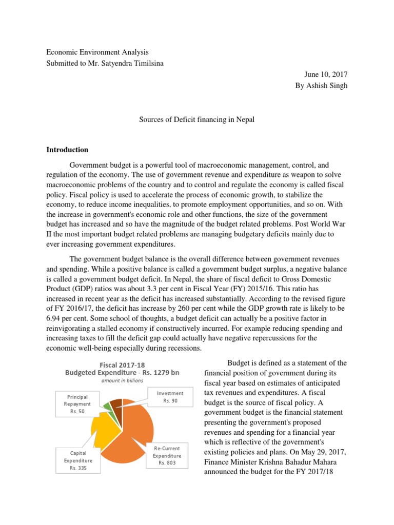 Sources of Deficit Financing in Nepal | PDF | Government Budget Balance ...