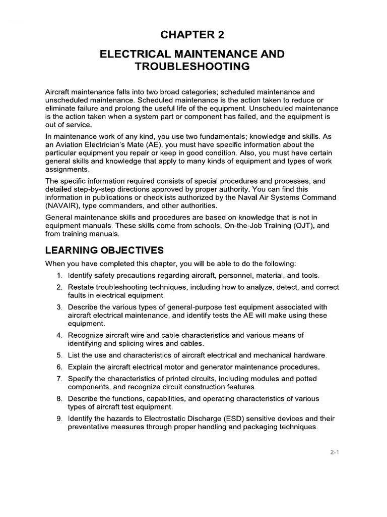 Electrical Maintenance and Troubleshooting | PDF | Electrostatic ...