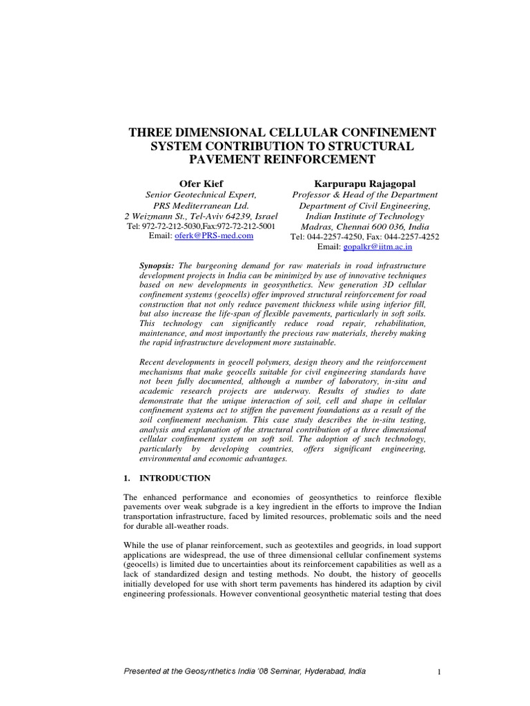 Neoweb® 3D Cellular Confinement System For Structural Pavement | PDF ...