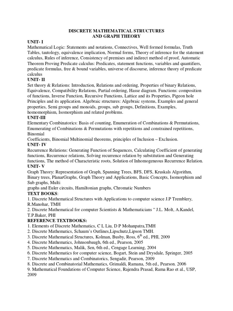 Mca Sem 1 DMS | PDF | Recurrence Relation | Function (Mathematics)